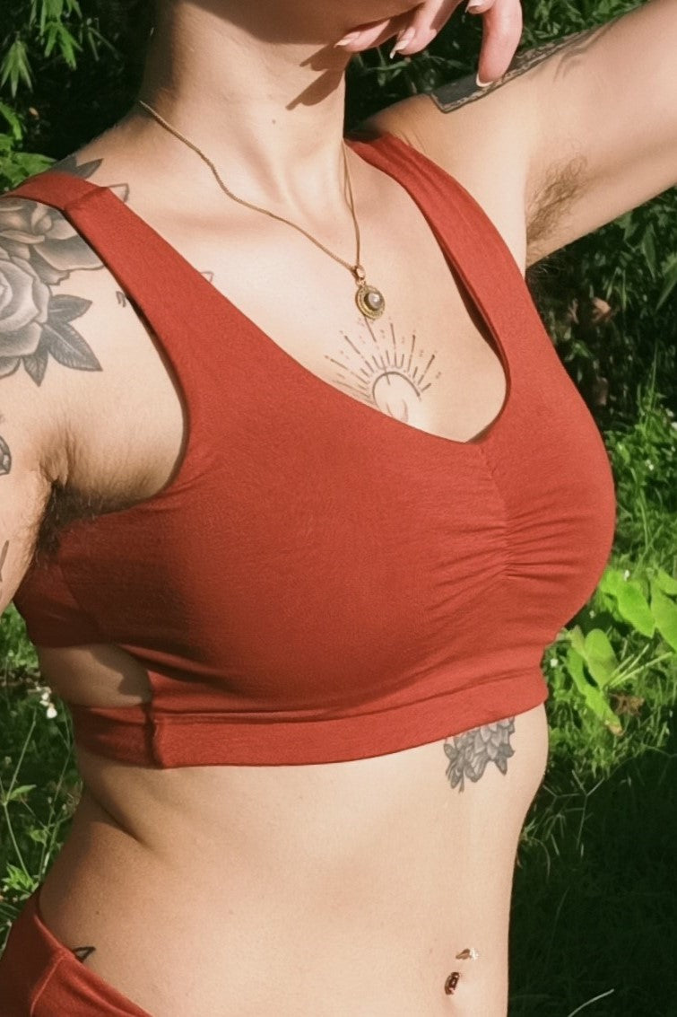Rust Dakini Bra by Lotus Tribe Clothing