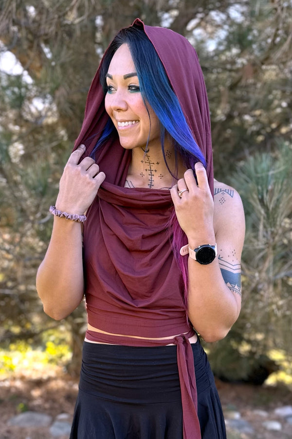 Garnet Devi Crop Tops by Lotus Tribe Clothing